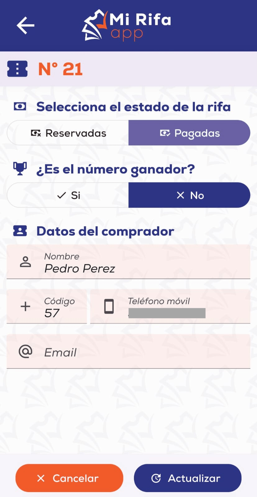 Mi Rifa App - Gestión de Rifas